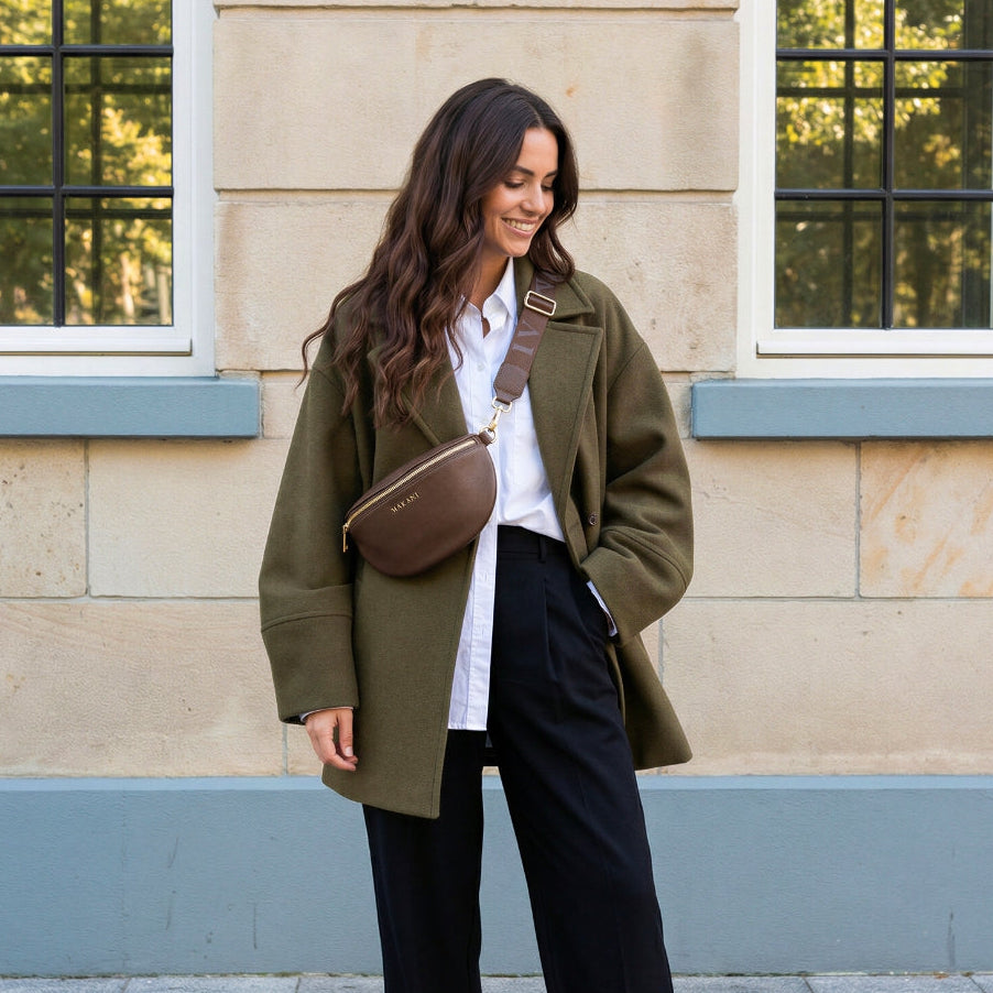 NOA Dark Brown Chest Bag - Your chic all-rounder | Makani - MAKANI